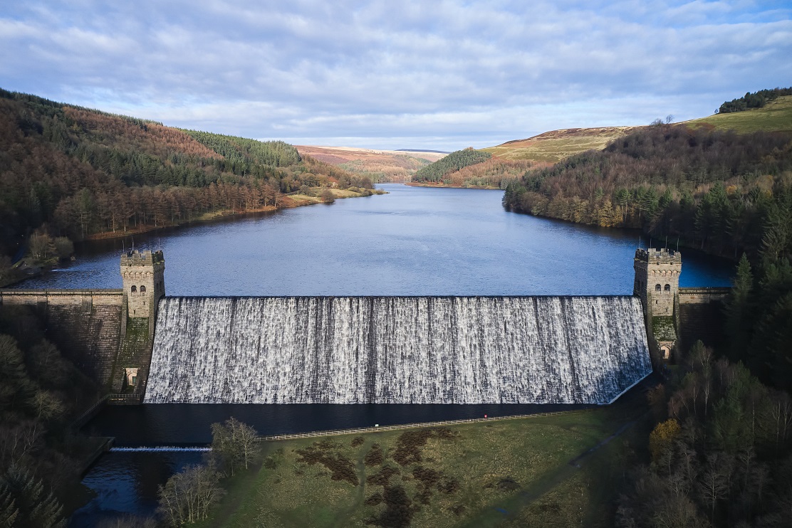 Derwent Dam at the Upper Derwent Valley, Derbyshire