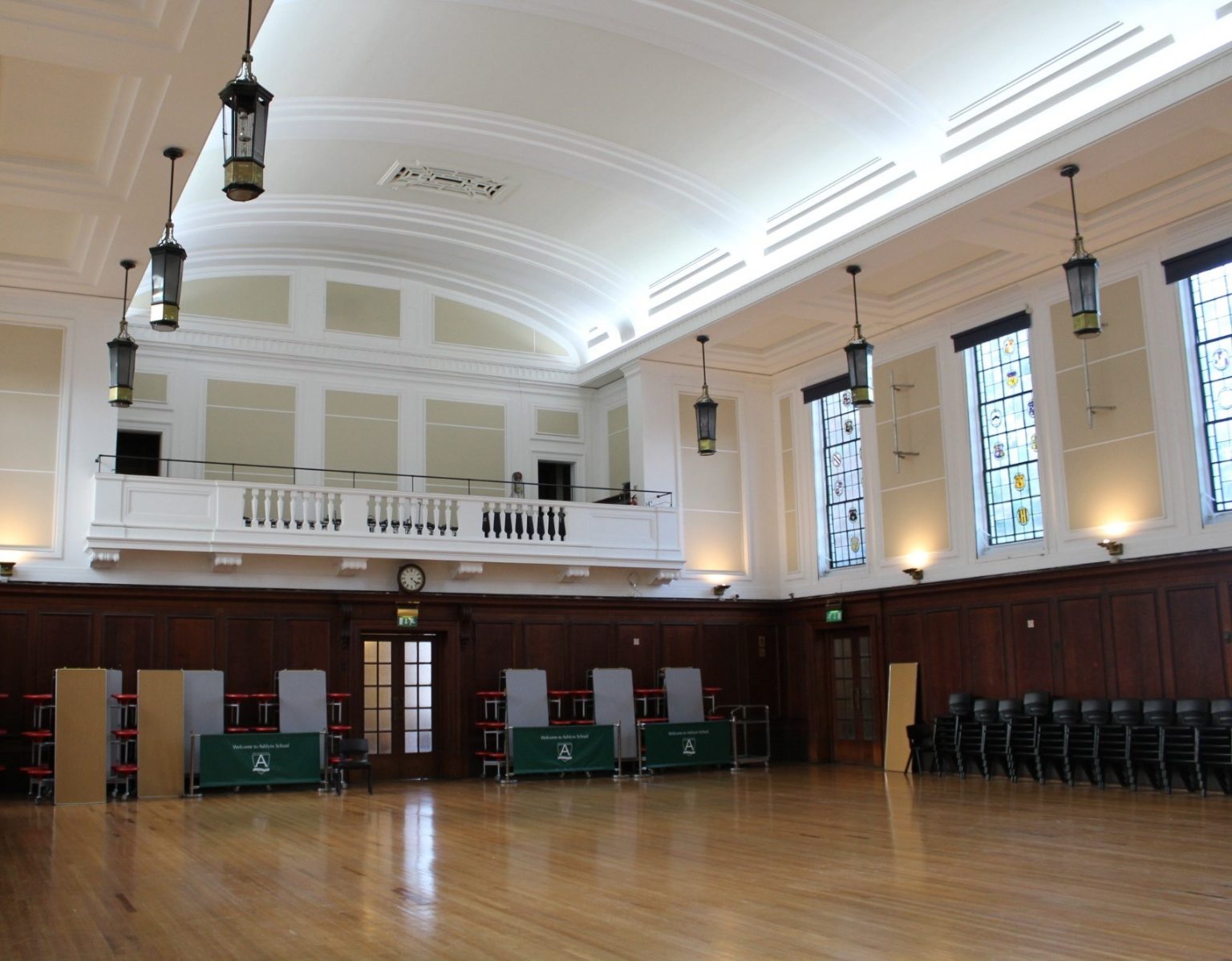 The period sports hall at Ashlyns School © Filming in England/Ashlyns ...